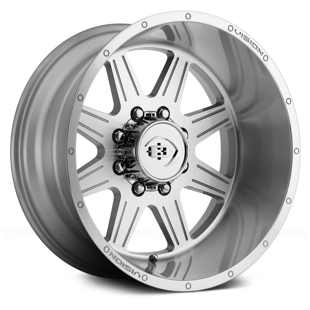 VISION OFF-ROAD® 421 CANNIBAL Wheels - Silver with Machined Face Rims