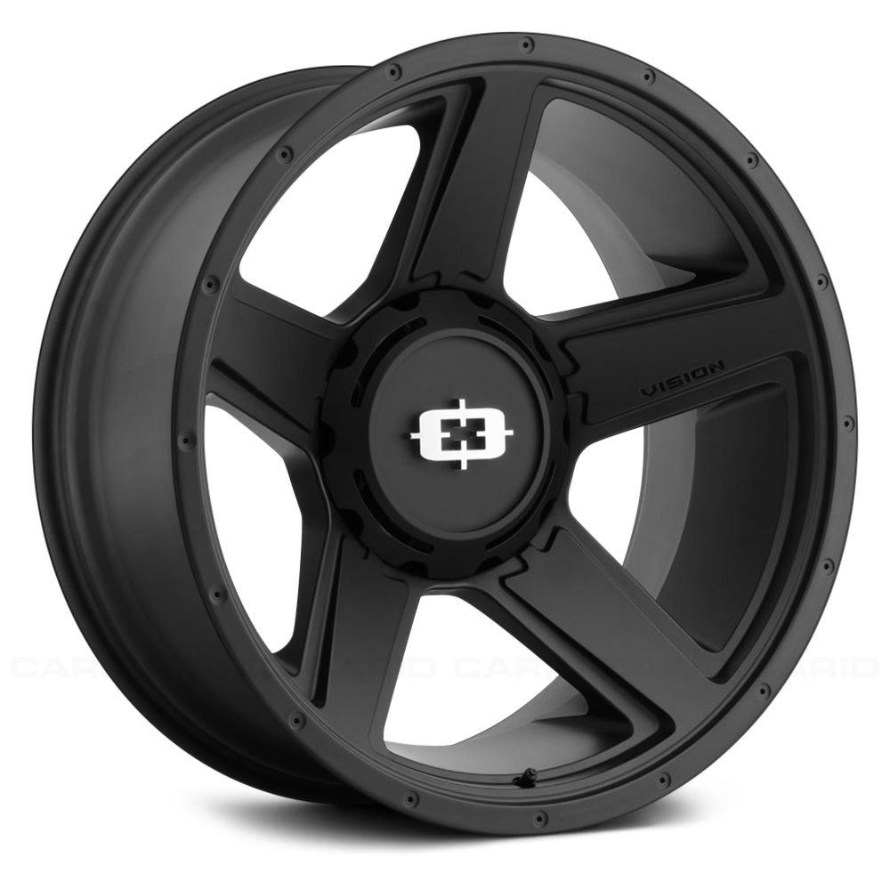 VISION® 390 EMPIRE TRAILER Wheels - Satin Black Rims
