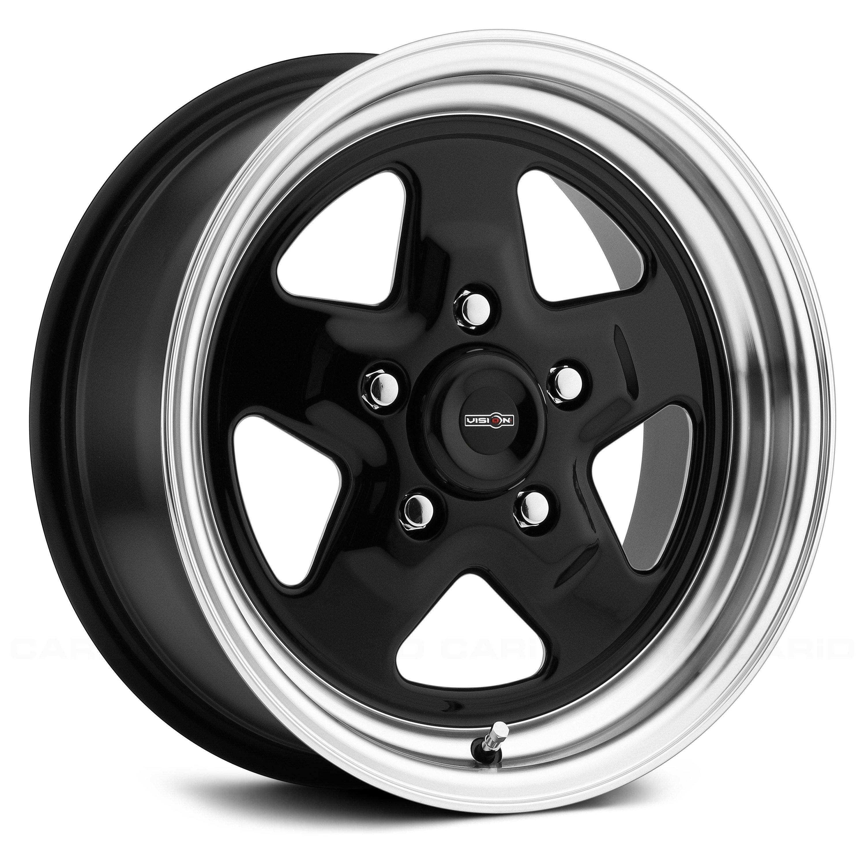 VISION® 521 NITRO Wheels - Gloss Black with Machined Lip Rims