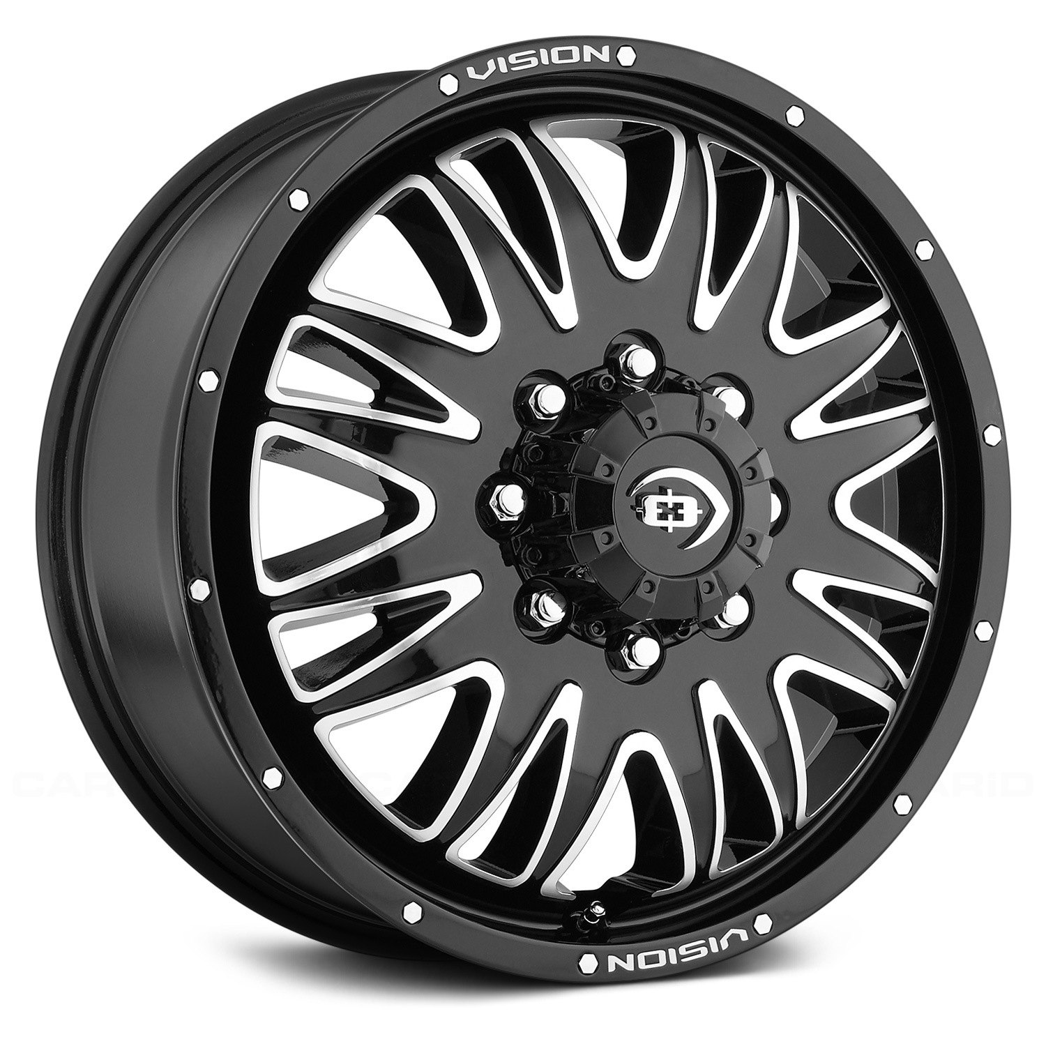 VISION OFF-ROAD® 401 RIVAL DUALLY Wheels - Gloss Black with Machined ...