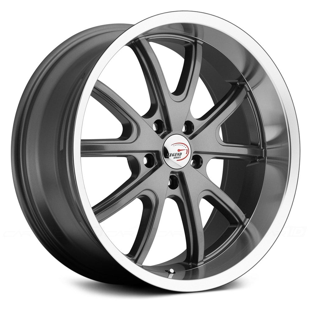 VISION® 143 TORQUE Wheels - Gunmetal with Machined Lip Rims - 143-8973GMML0