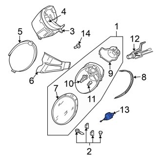 Volkswagen Tiguan Headlight Components | Brackets, Adapters — CARiD.com