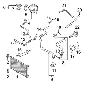 1998 Volkswagen Beetle OEM Engine Cooling Parts - Radiators | CARiD