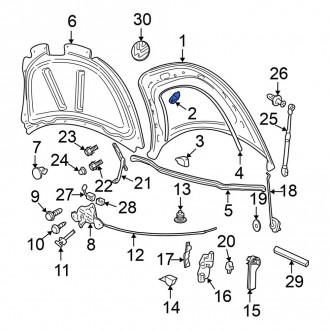 Volkswagen ID.4 Replacement Hood Hardware — CARiD.com