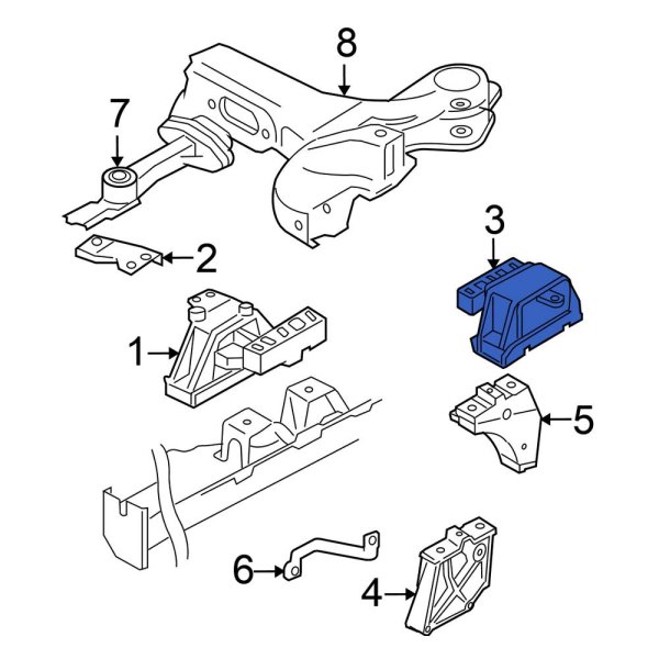 Volkswagen OE 1J0199555CE - Automatic Transmission Mount