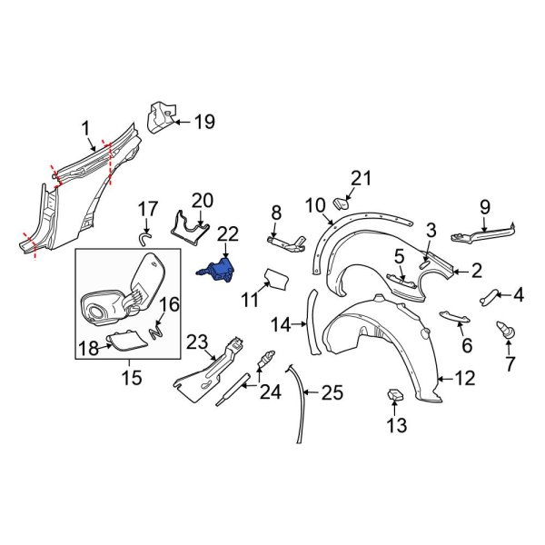Volkswagen OE 1C0810773 - Rear Fuel Filler Door Lock Actuator