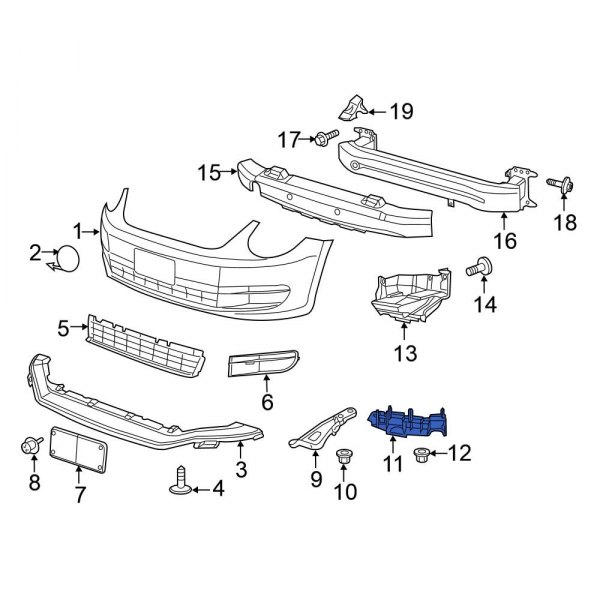 Volkswagen OE 5C5807183A - Front Left Bumper Guide