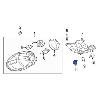 Volkswagen Beetle OEM Headlight Components — CARiD.com