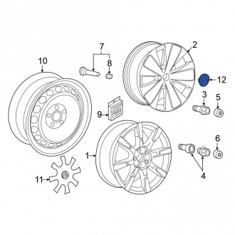 Volkswagen OE™ Wheel Center Caps - CARiD.com