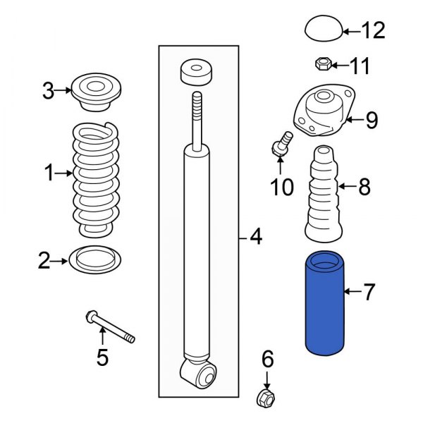 Volkswagen OE 1J0513425 - Rear Suspension Shock Absorber Bellows