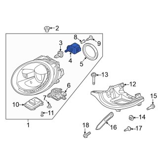 Volkswagen Tiguan Headlight Components | Brackets, Adapters — CARiD.com