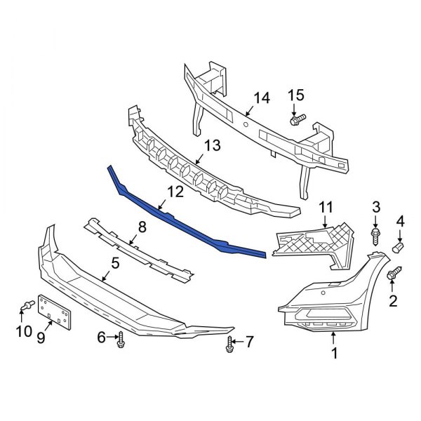 Volkswagen OE 3G8807651D - Front Bumper Cover Reinforcement