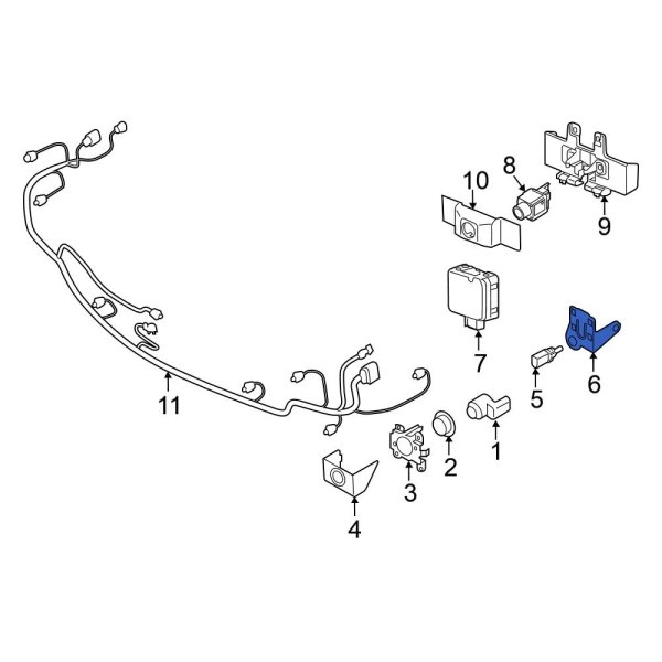 Volkswagen OE 1S0820536 - Ambient Air Temperature Sensor Bracket