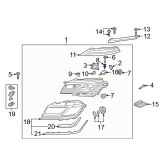 Volkswagen Headlight Components - Brackets, Adapters, Retainers | CARiD