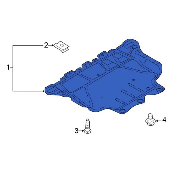 Volkswagen OE 3Q0825236C - Front Radiator Support Splash Shield