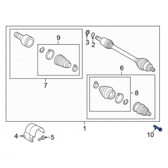 Volkswagen ID.4 OEM Driveline & Axle Parts - Hubs, CV-Joints | CARiD
