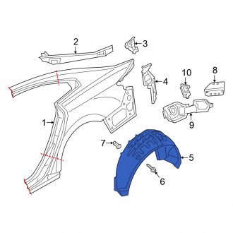 Volkswagen Arteon Inner Fenders | Wells, Liners, Shields — CARiD.com