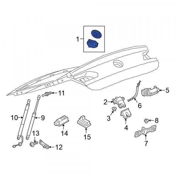 Volkswagen OE 3G0827469JLFOD - Rear Hatch Emblem