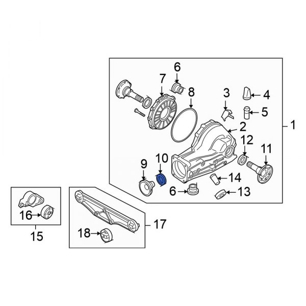 Volkswagen OE 857525275 - Rear Differential Pinion Seal