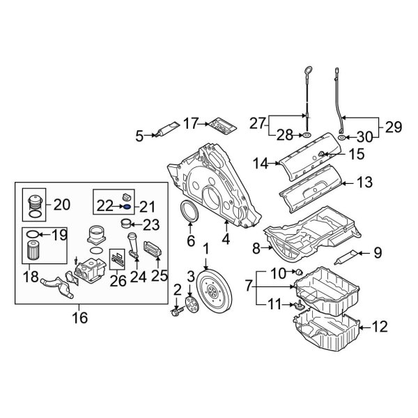 Volkswagen OE 06A103483D - Engine Oil Filler Cap Gasket