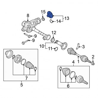 Volkswagen Touareg Driveshaft Yokes | Slip, Flange, Pinion Yokes ...