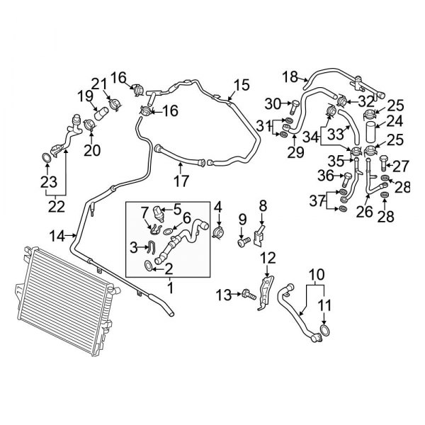 Volkswagen OE 059121731D - Engine Coolant Reservoir Hose