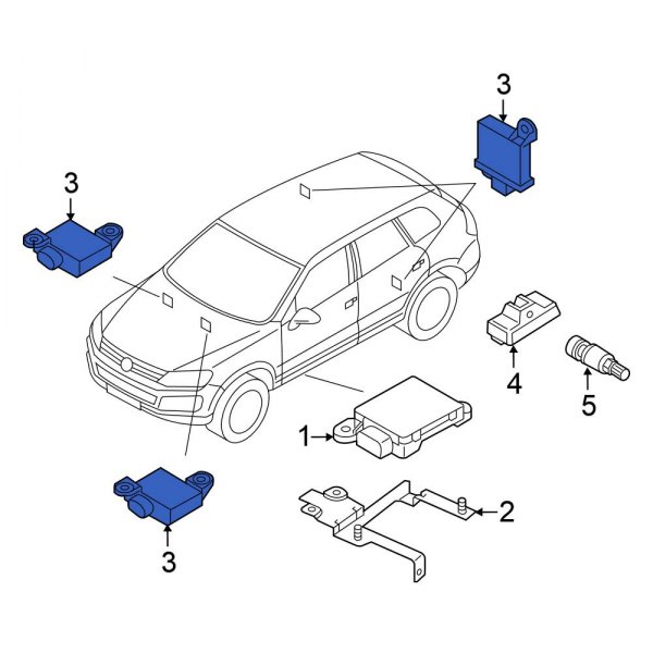 Volkswagen OE 7PP907283 - Tire Pressure Monitoring System (TPMS ...