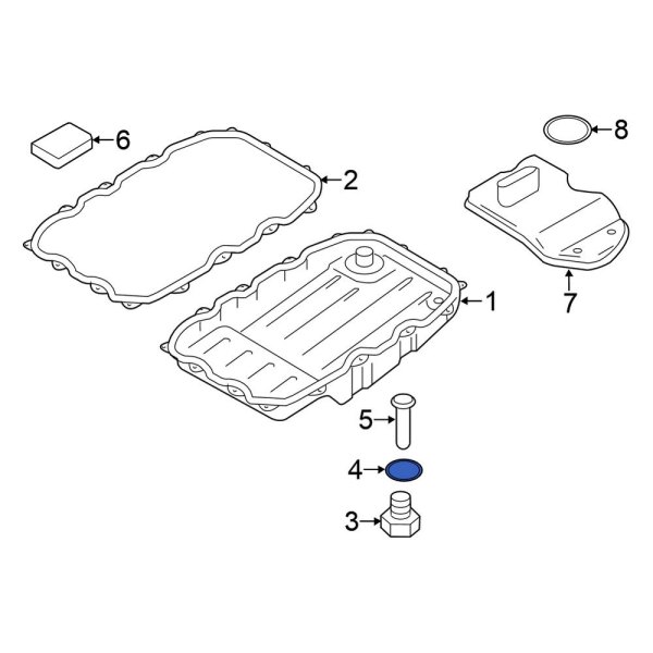 Volkswagen OE 0C8321181 - Automatic Transmission Drain Plug Seal
