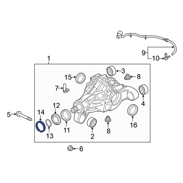 Volkswagen OE 7P0521200A - Drive Shaft Pinion Yoke Snap Ring