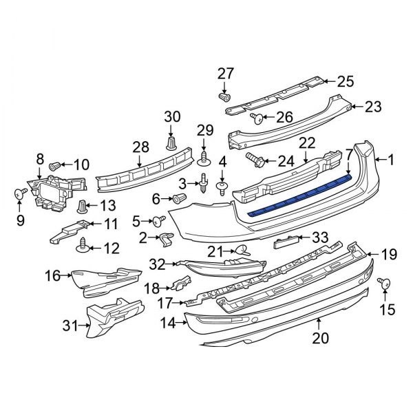 Volkswagen OE 7P6807787A2ZZ - Rear Bumper Step Pad