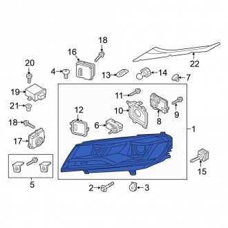 Volkswagen Touareg OEM Headlights | Factory Headlights - CARiD.com