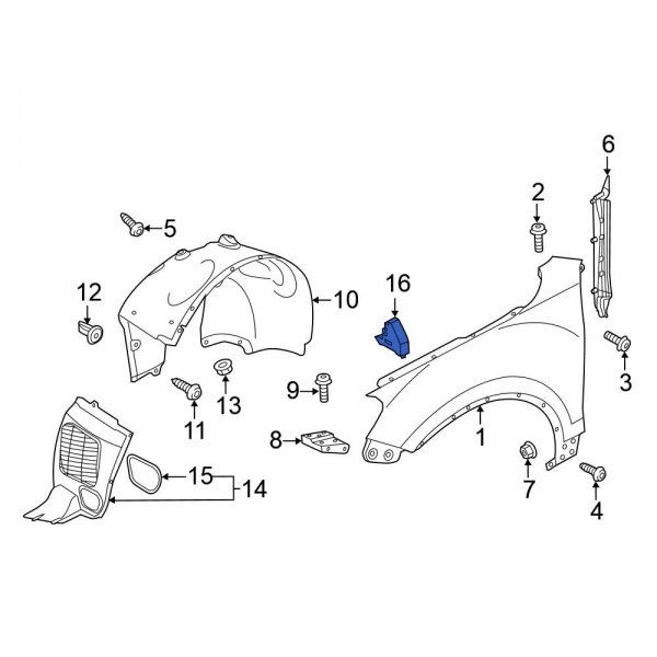 Volkswagen OE 7P0863983E - Sound Absorber