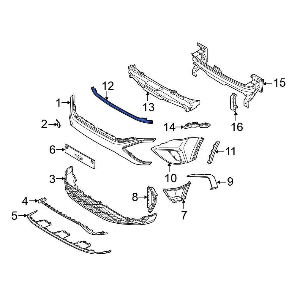 Volkswagen OE 2GJ807651 - Front Bumper Cover Support Rail