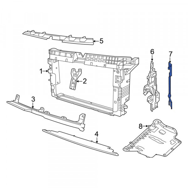 Volkswagen OE 2GJ121331 - Front Left Outer Radiator Support Air Deflector