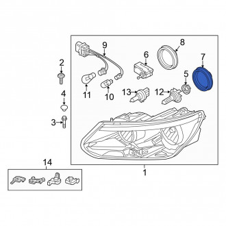 Volkswagen Tiguan Headlight Components | Brackets, Adapters — CARiD.com