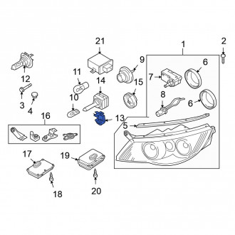 Volkswagen Tiguan Headlight Components | Brackets, Adapters — CARiD.com