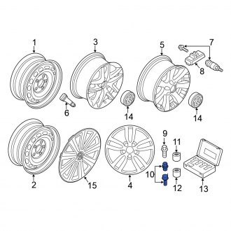 Volkswagen Tiguan OEM Wheels & Tires | Lug Nuts, TPMS Sensors — CARiD.com
