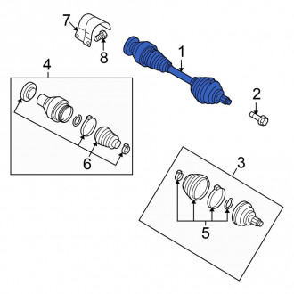 Volkswagen Tiguan OEM Driveline & Axle Parts | Hubs, CV-Joints — CARiD.com