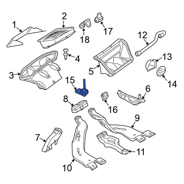 Volkswagen OE 3D0907543A - Front HVAC Duct Air Temperature Sensor