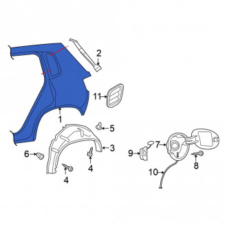 Volkswagen Tiguan Replacement Quarter Panels — CARiD.com