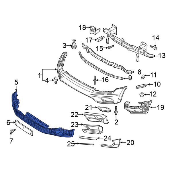 Volkswagen OE 5NN805903D9B9 - Front Lower Bumper Cover