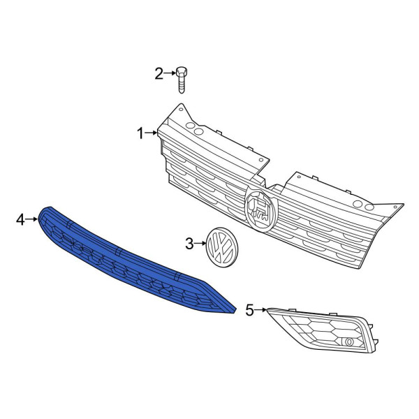 Volkswagen OE 5NN853677E9B9 - Front Lower Grille