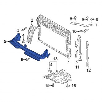 Volkswagen Radiator Support Covers | Upper, Front — CARiD.com