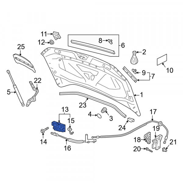 Volkswagen OE 5G1823509D - Front Hood Latch