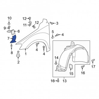Volkswagen Tiguan Fender Support Braces & Hardware | CARiD