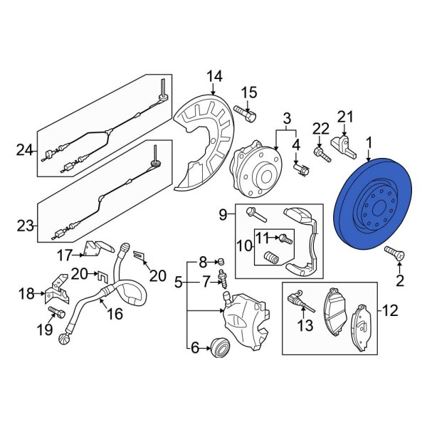 Volkswagen OE 5QN615301A - Front Disc Brake Rotor