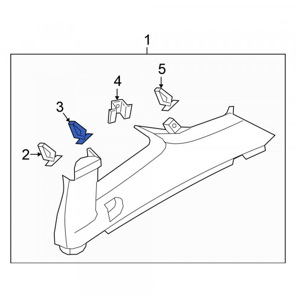 Volkswagen OE 5G0867276B - Quarter Panel Trim Panel Clip