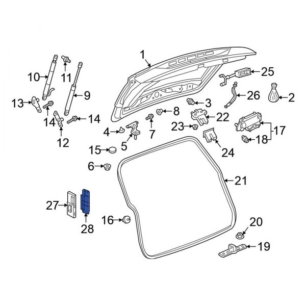 Volkswagen OE 3G0962283A - Liftgate Control Module Bracket