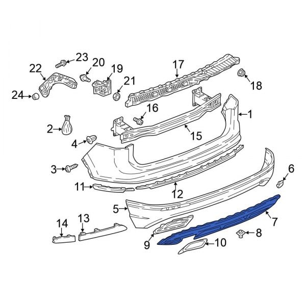 Volkswagen OE 5NN807482B041 - Rear Valance Panel
