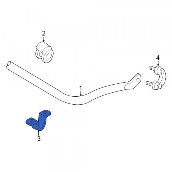 Volkswagen OE 4D0411336G - Front Suspension Stabilizer Bar Bracket